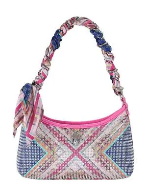 KURT GEIGER Kurt Small Crystal Studded Scarf Sling Shoulder Bag