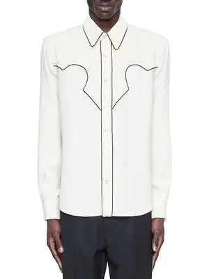 Amiri Western Long Sleeve Shirt - Alabaster