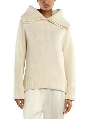 VICTORIA BECKHAM Wool-blend Wide Collar Sweater