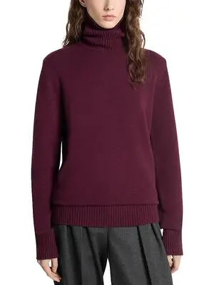 Michael Kors Joan Turtleneck Cashmere Long Sleeve Sweater - Wine