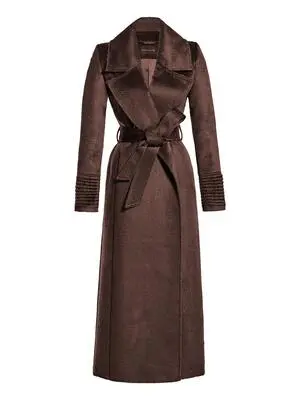 Sentaler Suri Alpaca Maxi Wrap Coat - Brown