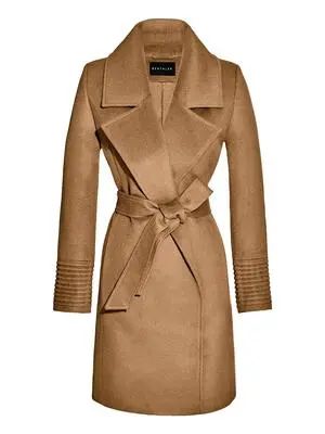 Sentaler Baby Alpaca Belted Wrap Coat - Brown