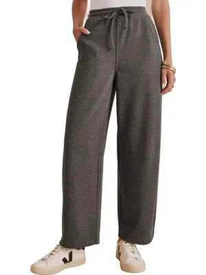 Splendid Splendid Marlow Tailored Knit Wool Blend Wide-Leg Pants Charcoal