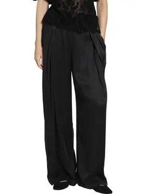 PAULINE DUJANCOURT Georgina Cupro Pleated Trousers