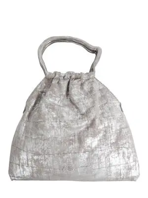 A504 Delia Pouch S Croc-effect Leather Bag - Silver