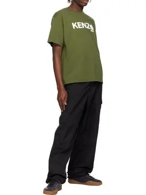 Kenzo Elastic Waist Casual Pants - Black