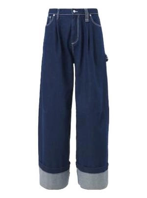 Simone Rocha Embellished Wide-leg Jeans - Indigo/clear