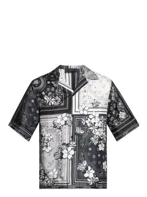 Amiri Bandana Printed Bowling Shirt - Black
