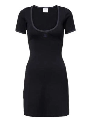COURREGES Courrèges Holistic Cotton Mini Dress - Black