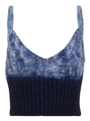 ALTUZARRA Altuzarra Tie-Dye Silk Knit Crop Top