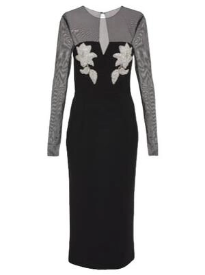 Rebecca Vallance Ginevra Embellished Midi Dress - Black