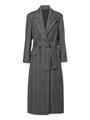 Brunello Cucinelli Belted Lapel Coat - Black