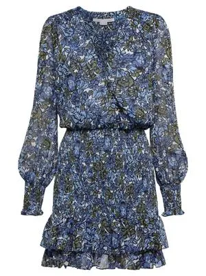 VERONICA BEARD Veronica Beard Floral Print Smocked Mini Dress