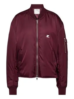 COURREGES Logo Bomber Jacket Red