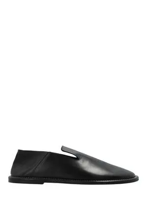 AMI Paris Leather Slip-on Loafers - Black