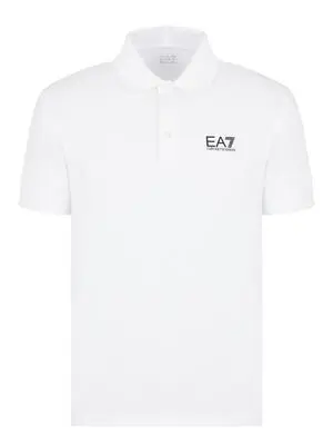 EA7 Core Identity Logo Polo Shirt - White