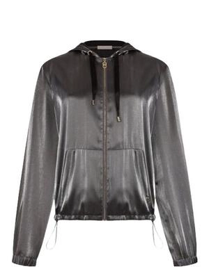 Liu Jo Laminated Hooded Jacket - Gray