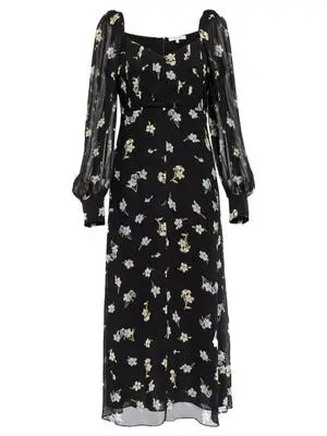 Dorothee Schumacher Midnight Blossom Midi Dress - Black