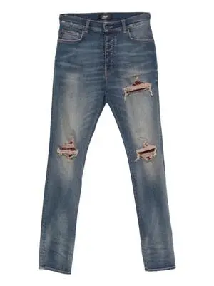 Amiri Patchwork Distressed Jeans - Blue