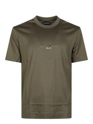Emporio Armani Logo-printed Crewneck T-shirt - Green