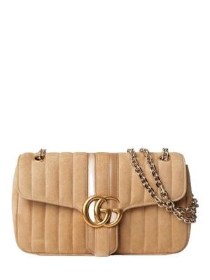 Gucci Jetset Gg Marmont Medium Shoulder Bag - Sand-colored