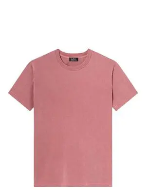 A.p.c. Logo-print Crew-neck T-shirt Raspberry