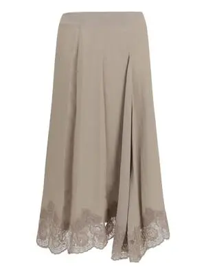 P.a.r.o.s.h Lace-trim Midi Skirt - Nude