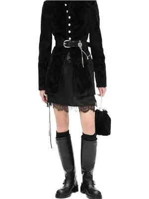 ANN DEMEULEMEESTER Armida Ruffle Collar Mini Dress By - Black