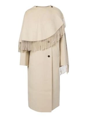 RÓHE Tasseled Shawl Overcoat - Camel