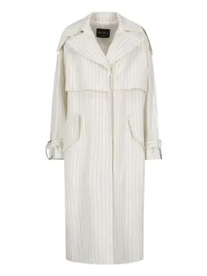 DONDUP Pinstriped Trench Coat - No