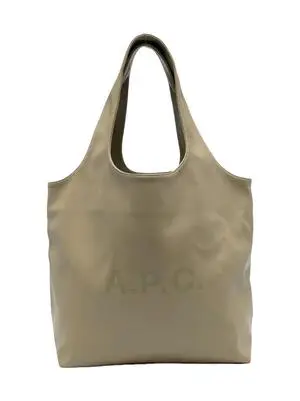 A.p.c. Logo-print Leather Tote Bag - Nude