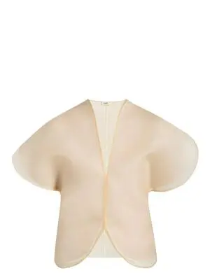 Khaite Khaite Briar Silk Organza Top Champagne
