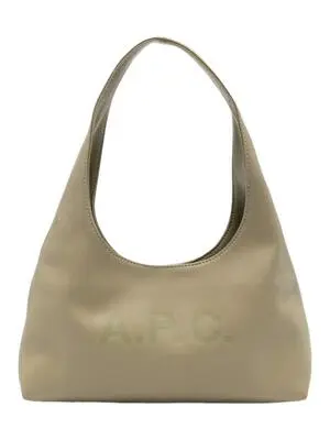 A.p.c. Logo-print Leather Tote Bag - Nude