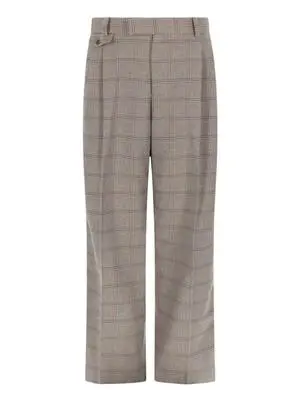 Drole De Monsieur Checked Tailored Pants - Darkbeige