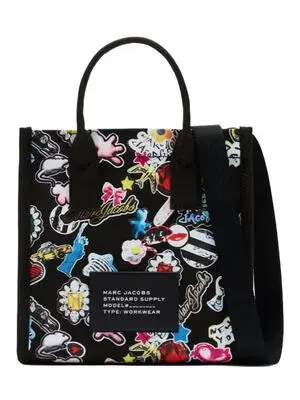 Marc Jacobs Medium Sticker Print Canvas Standard Supply Tote - Black