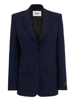 MSGM Central Fastening Blazer Jacket - Empty