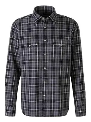 TOM FORD Check-pattern Button-down Shirt - Black