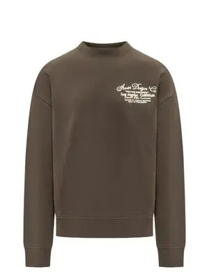 Amiri Long Sleeve Sweatshirt With Ribbed Details - Brown