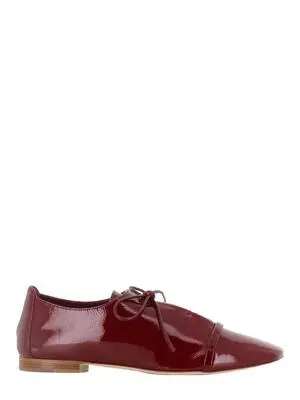 MALONE SOULIERS Patent Leather Lace-up Oxfords - Red