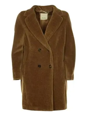 Max Mara Shearling Double-breasted Coat - Brown