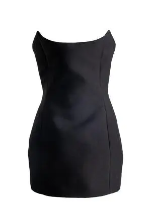 Balenciaga Sleeveless Bustier Mini Dress - Black