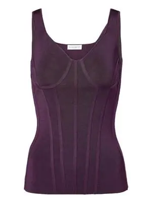 NINA RICCI Nina Ricci V-Neck Sleeveless Bodice Detail Top