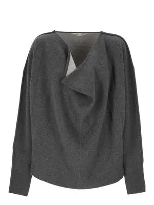Carven Long Sleeve Knit Top - Black