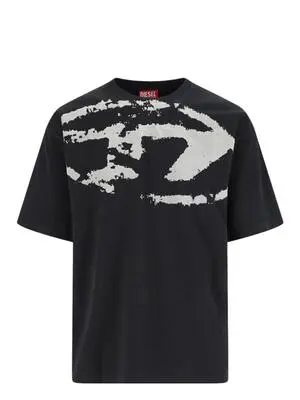 DIESEL® Graphic Flock Print T-shirt - Black
