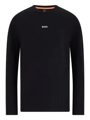 BOSS Long-sleeve Crew Neck Shirt - Black