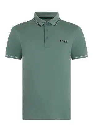 BOSS Short-sleeve Polo Shirt With Logo - Green
