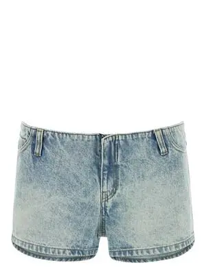 Gimaguas GIMAGUAS Denim Flor Mini Shorts Blue