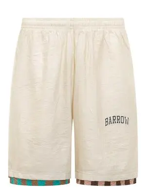 BARROW Logo-embellished Relaxed Fit Shorts - Crema