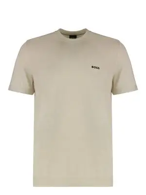 BOSS Knit Short Sleeve T-shirt - Beige