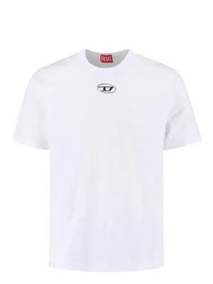DIESEL® Logo Graphic Cotton T-shirt - Off/white